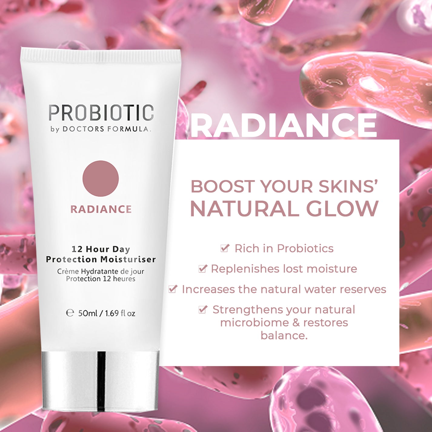 Probiotics 12 Hour Day Protection Moisturiser 50ml – Doctors Formula